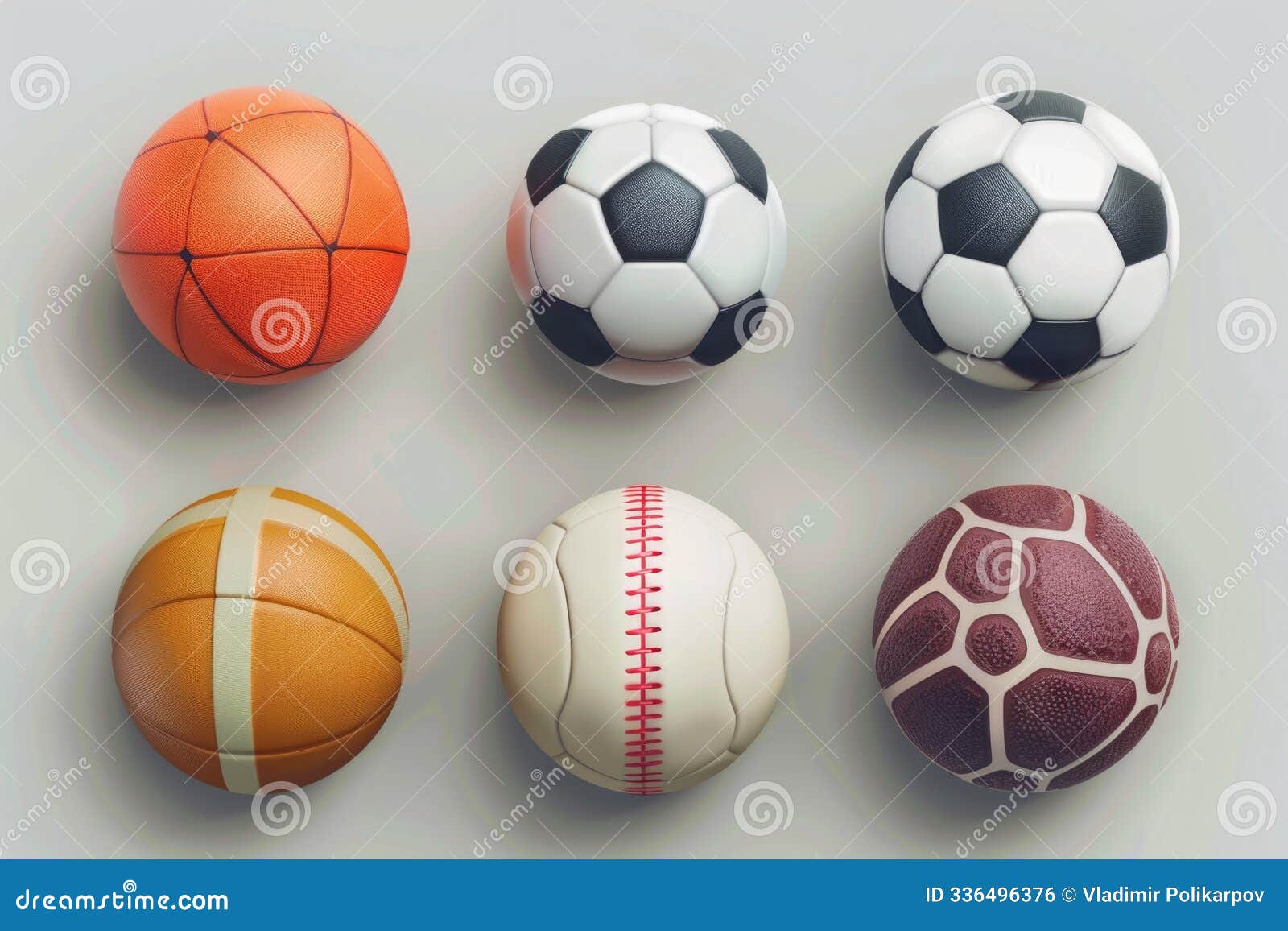 A Collection of Different Types of Sports Balls Stock Photo - Image of ...