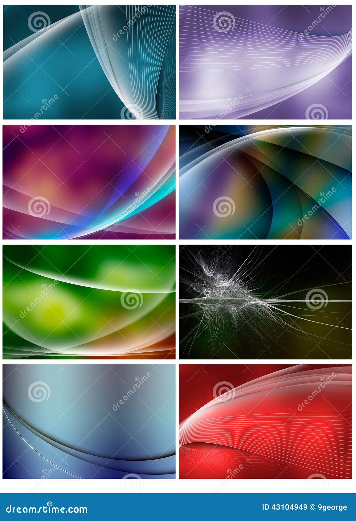 Collection of Digital Art Abstract Background. Stock Illustration ...