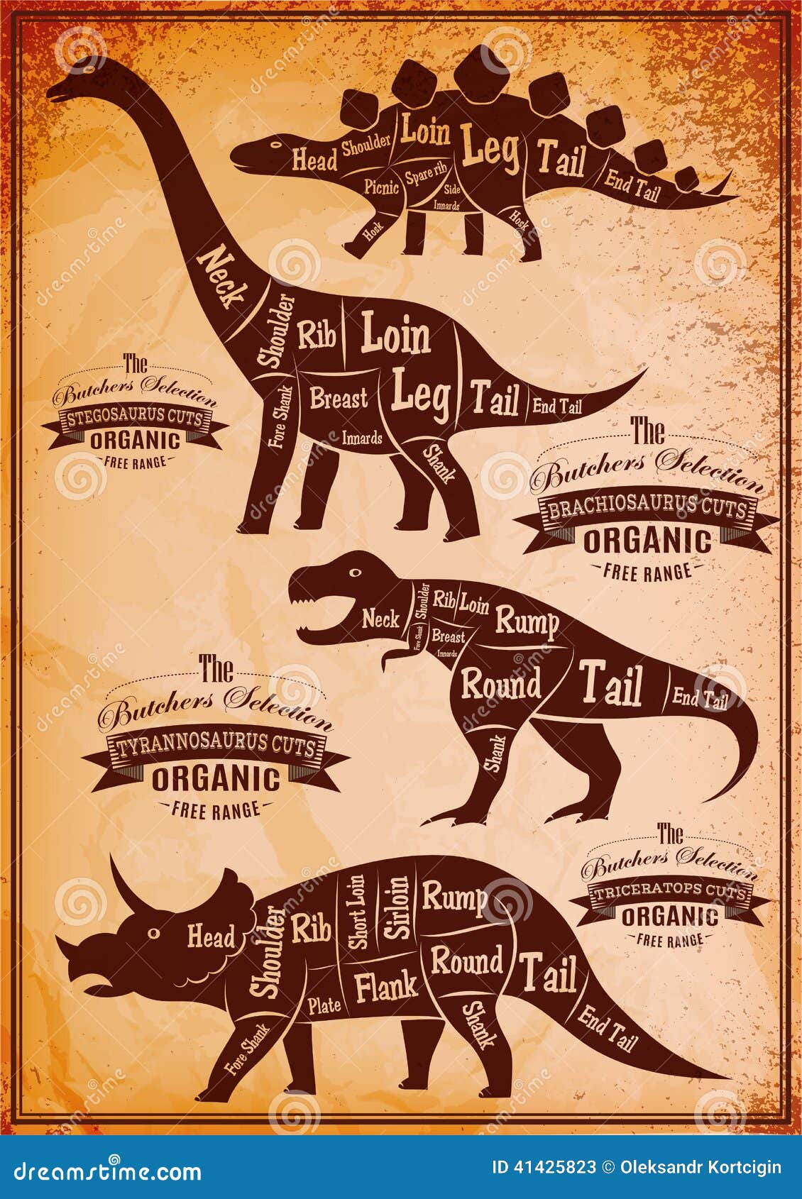 Collection Of Dinosaurs Silhouettes Isolated On White Background ...