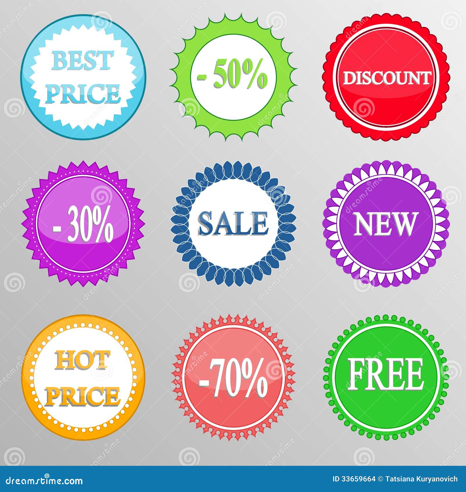 Collection of Discount Labels Stock Vector - Illustration of ticket ...
