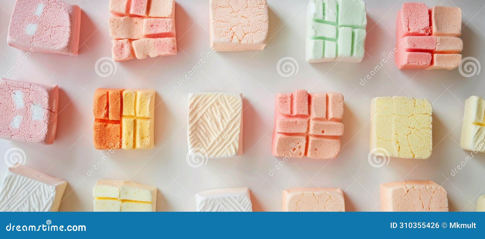 Assorted Colored Marshmallows on White Surface Stock Photo - Image of ...