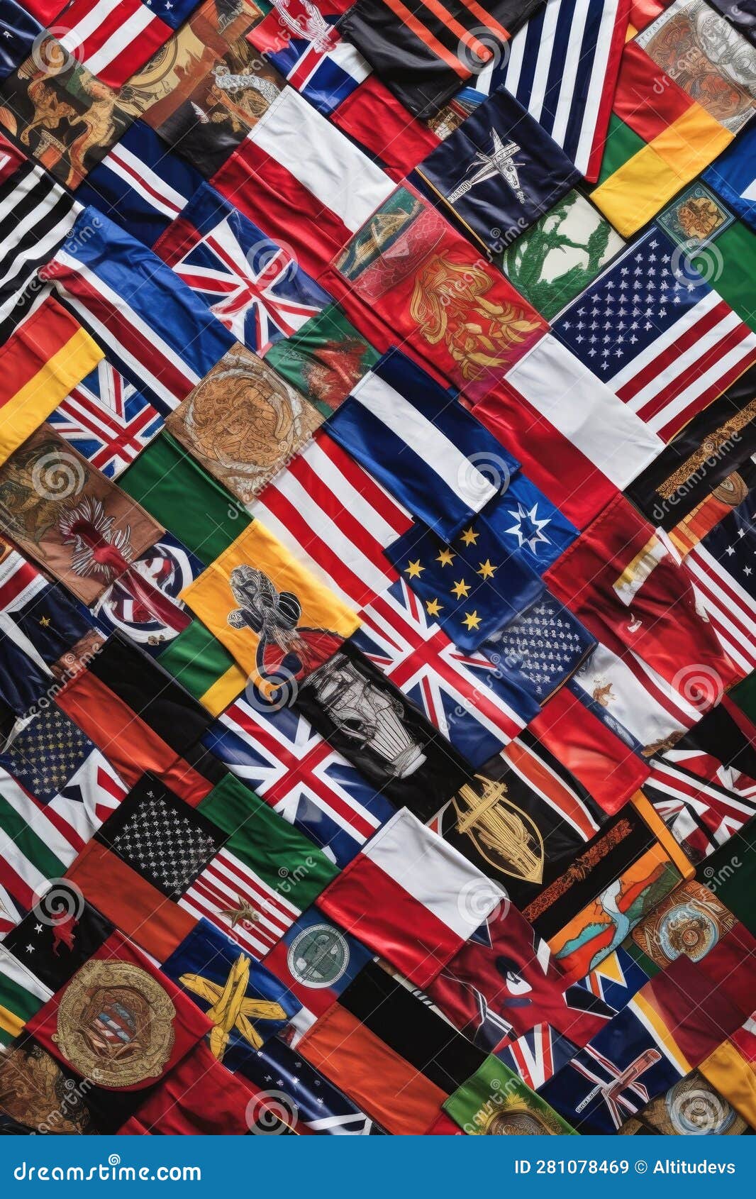 Collection of Diverse Flags Representing Multiculturalism Stock ...