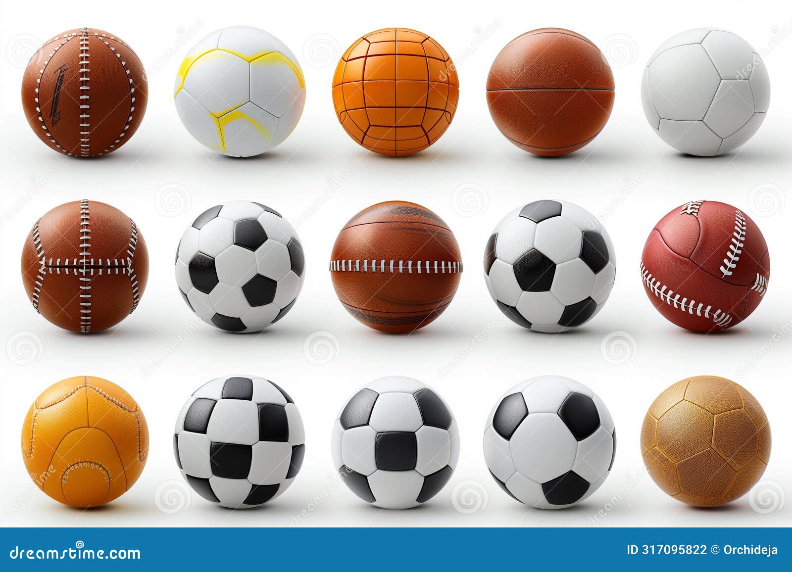 Collection of Diverse Soccer Balls Showcasing Different Designs and ...