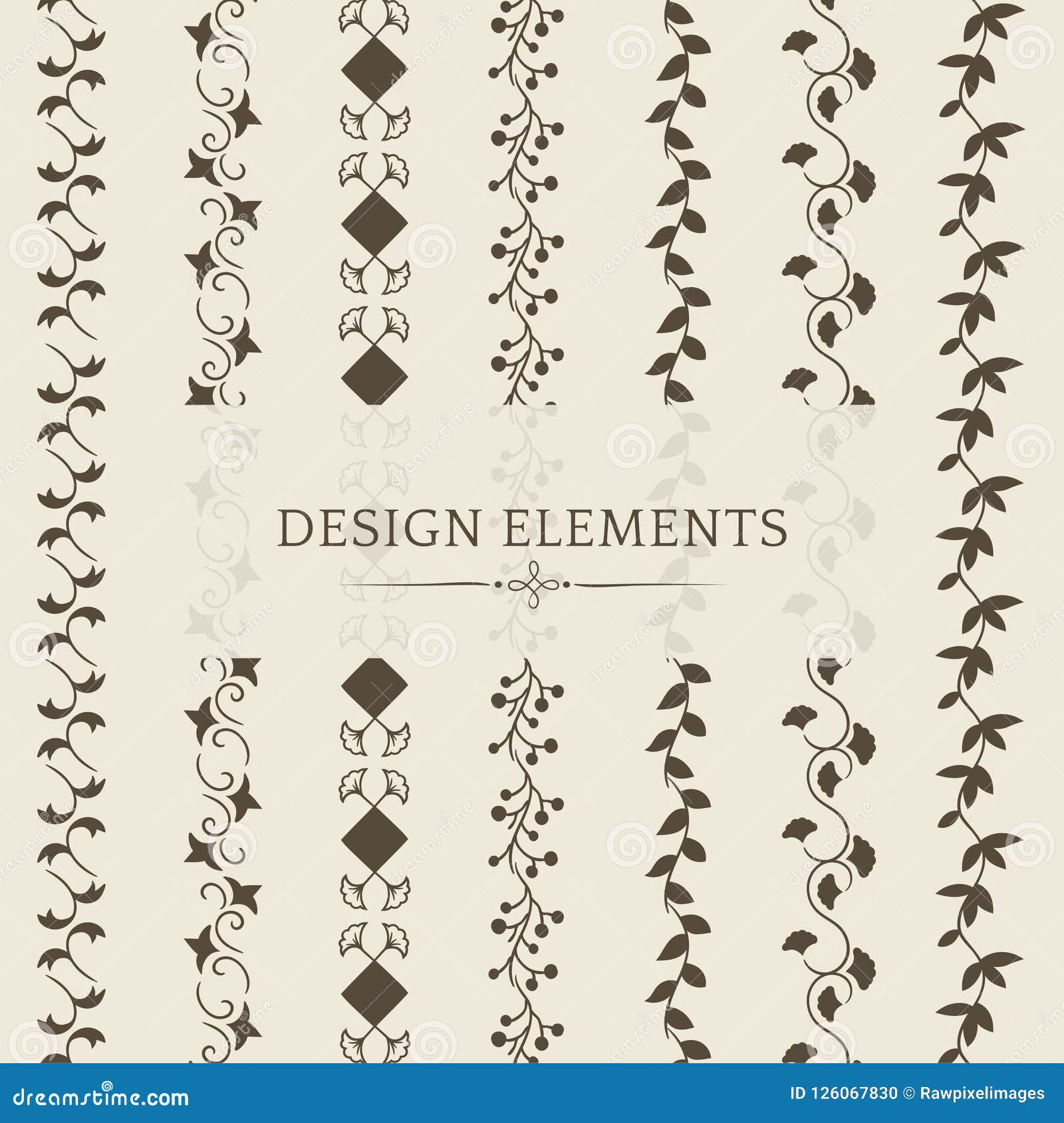 Collection of Divider Design Element Vectors Stock Vector ...