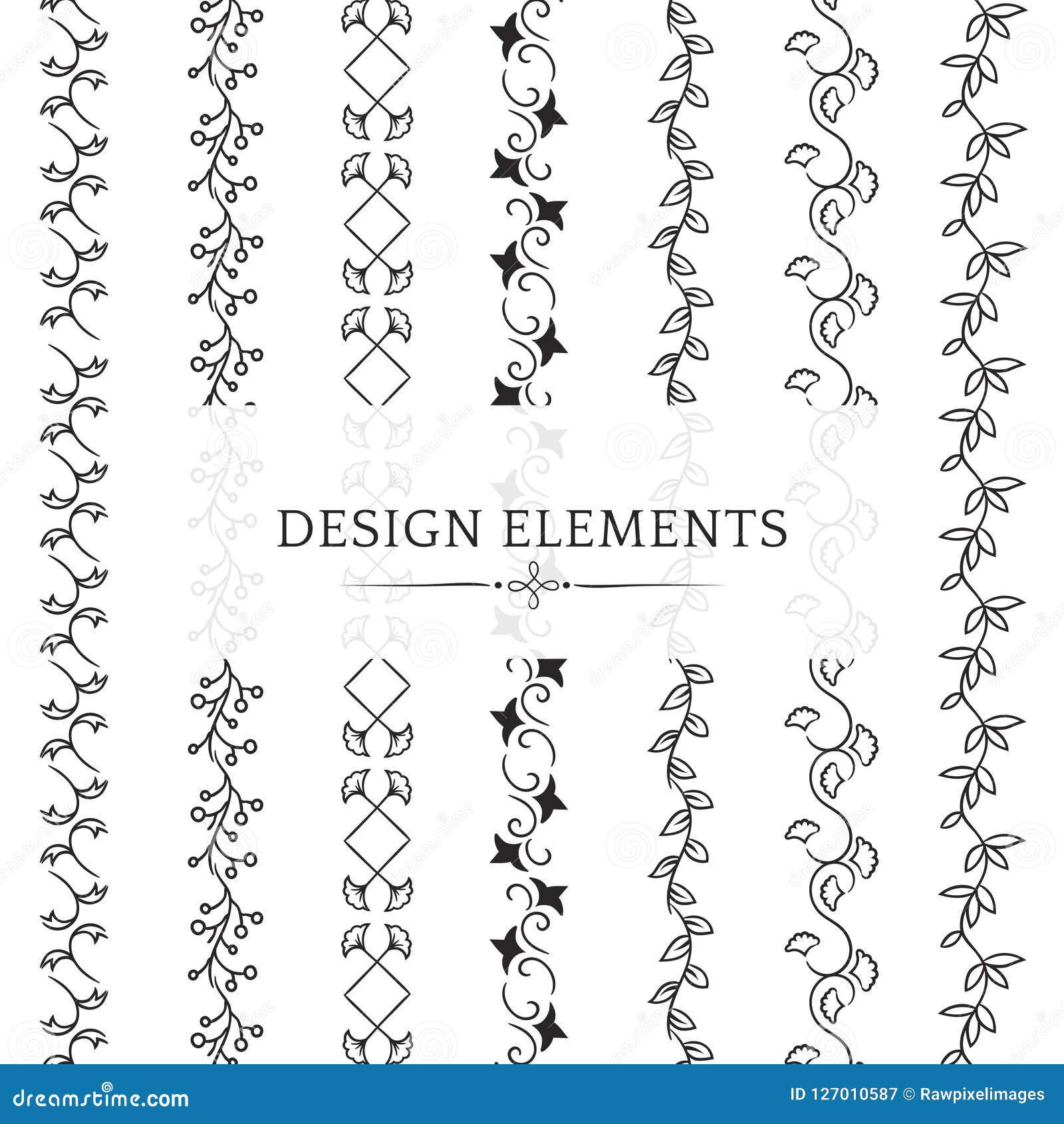 Collection of Divider Design Element Vectors Stock Vector ...
