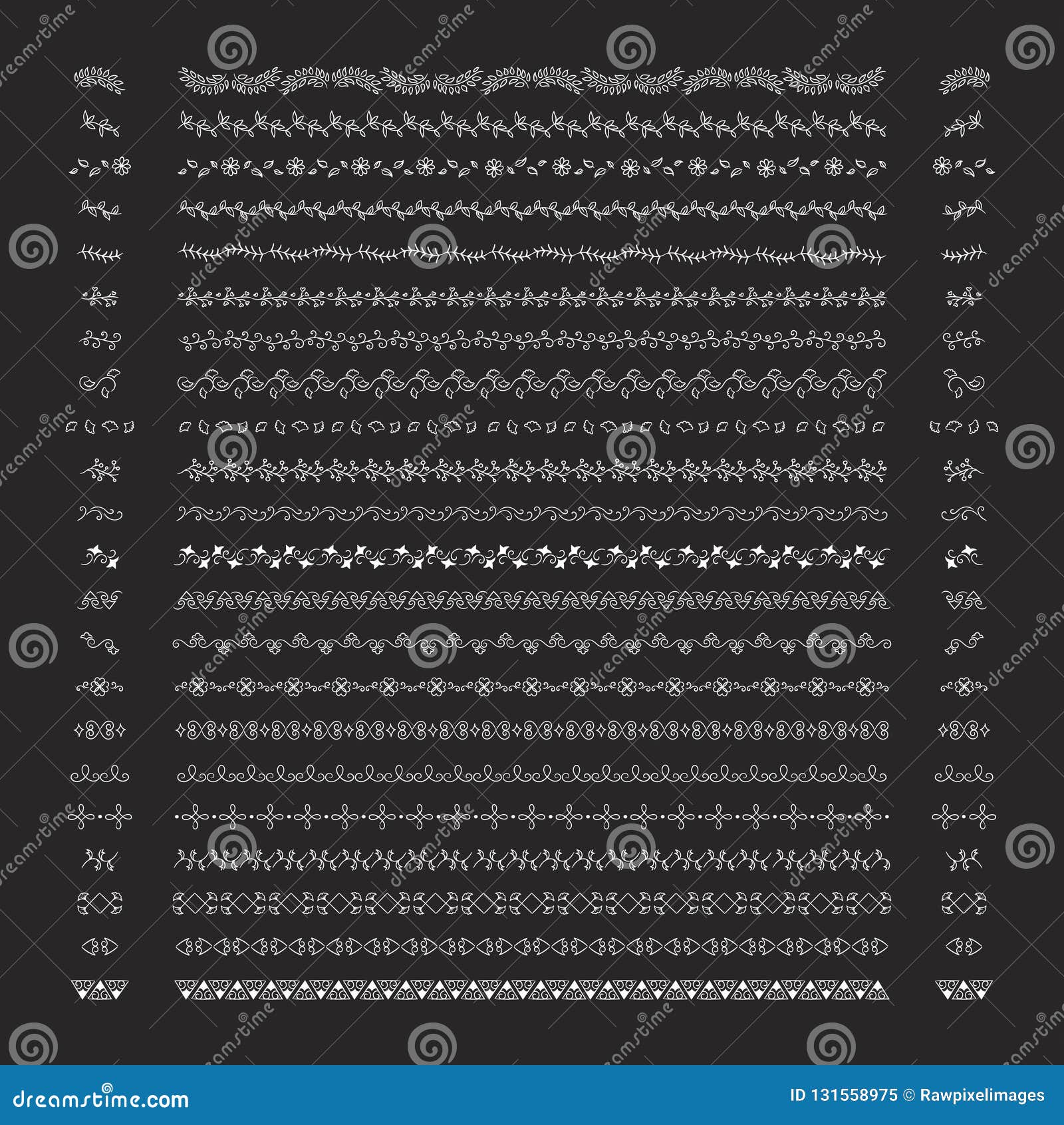 Collection of Divider Design Element Vectors Stock Vector ...