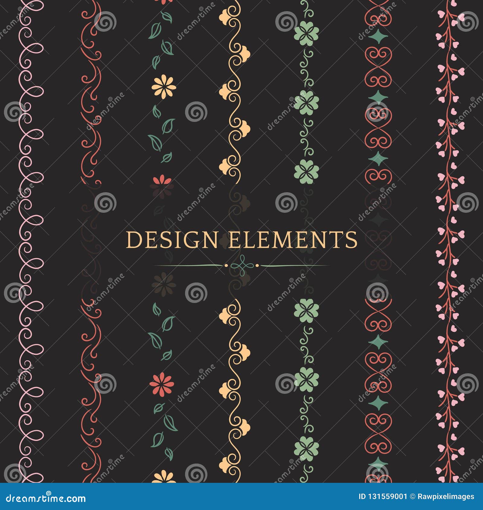 Collection of Divider Design Element Vectors Stock Vector ...