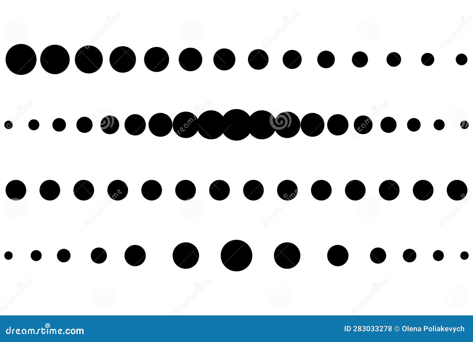 Collection of Dividers. Dotted Lines. Vector Illustration. EPS 10 Stock ...