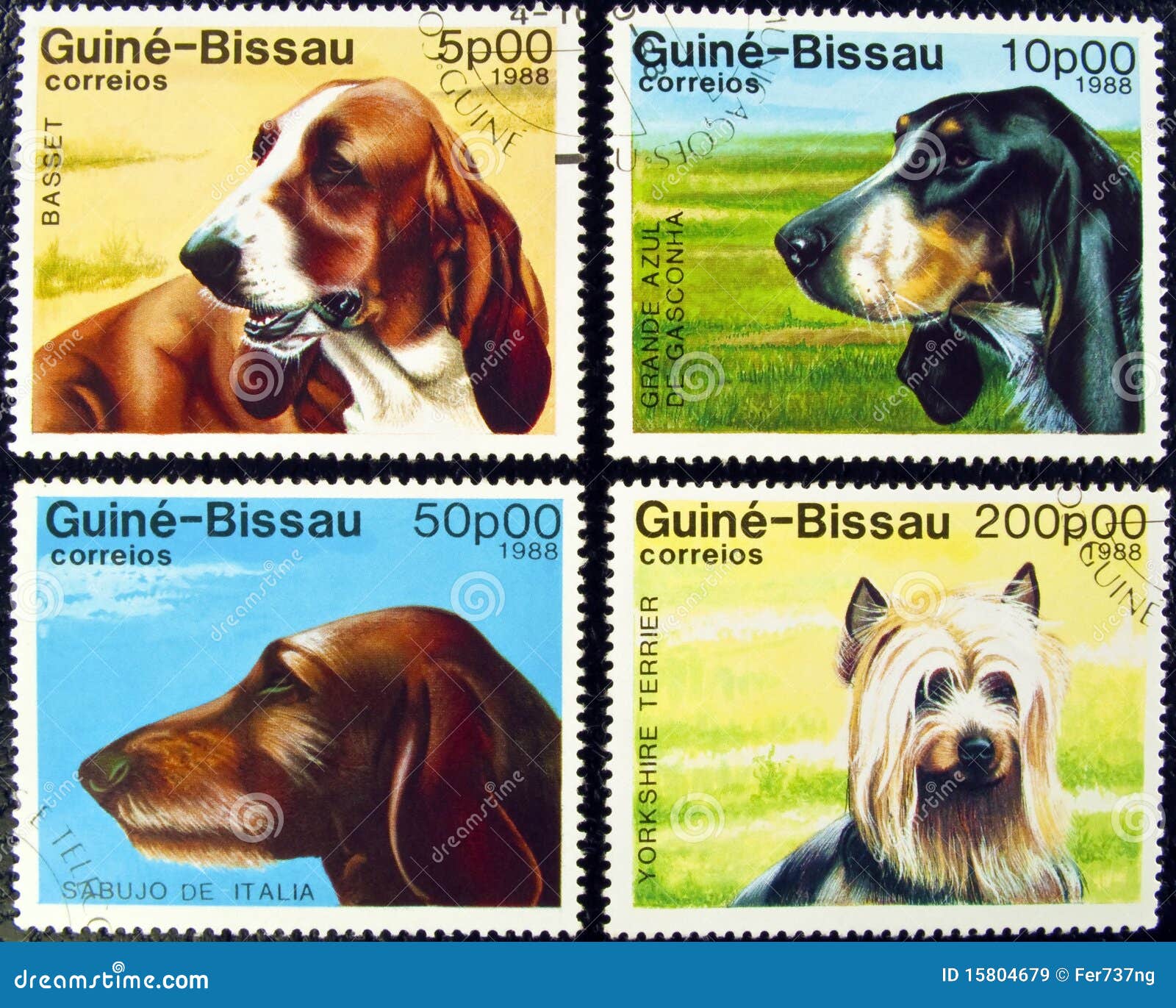 Collection of dog stamps. editorial stock image. Image of postmark ...