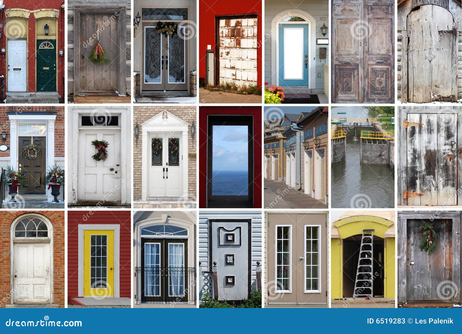 Collection of door images stock image. Image of colors - 6519283