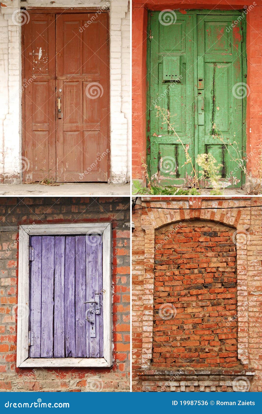 Collection of Doors and Windows Stock Photo - Image of antique, real ...