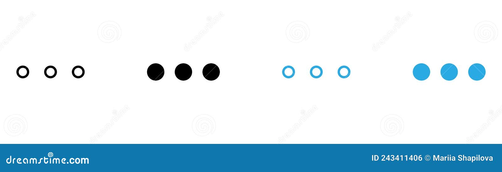 Collection of Dots Three Icon Stock Vector - Illustration of icon, dots ...