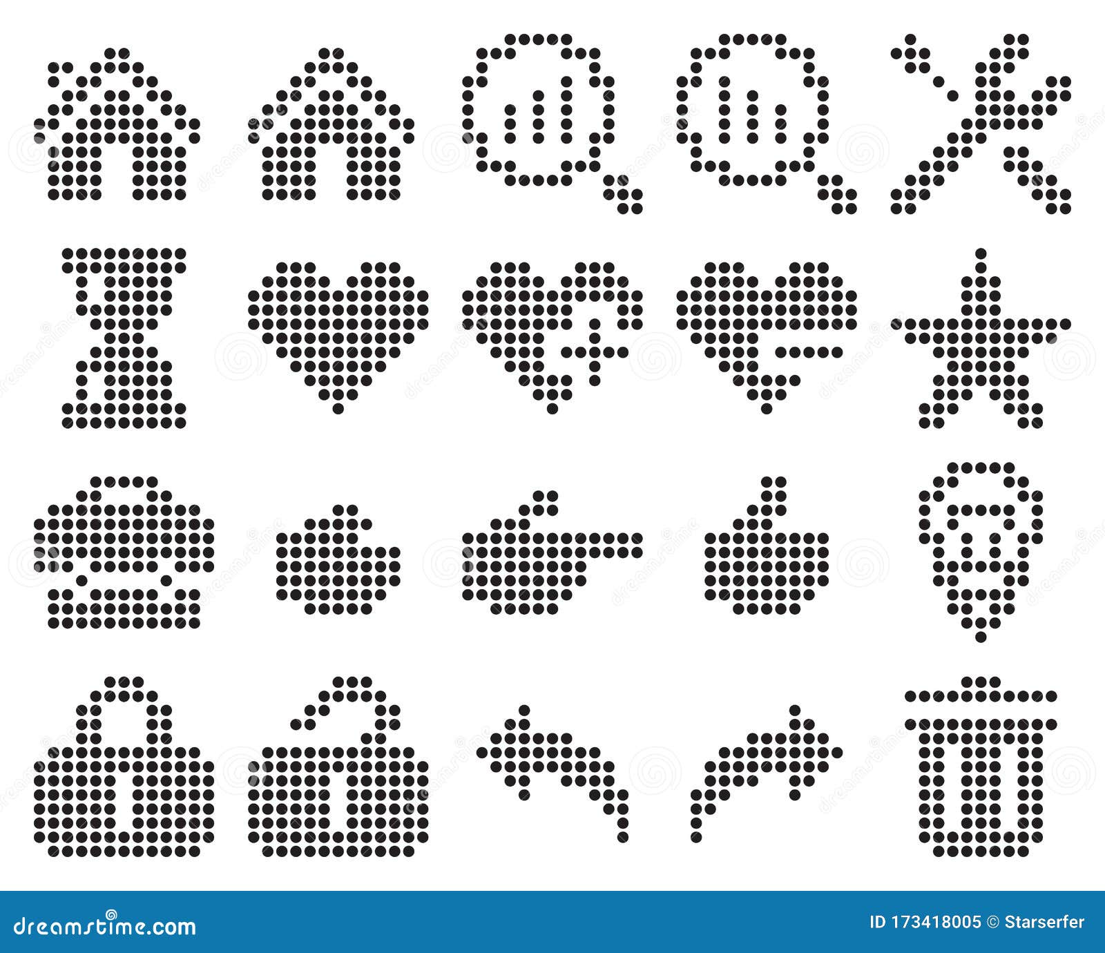 User Interface Dotted Icons Stock Vector - Illustration of portfolio ...