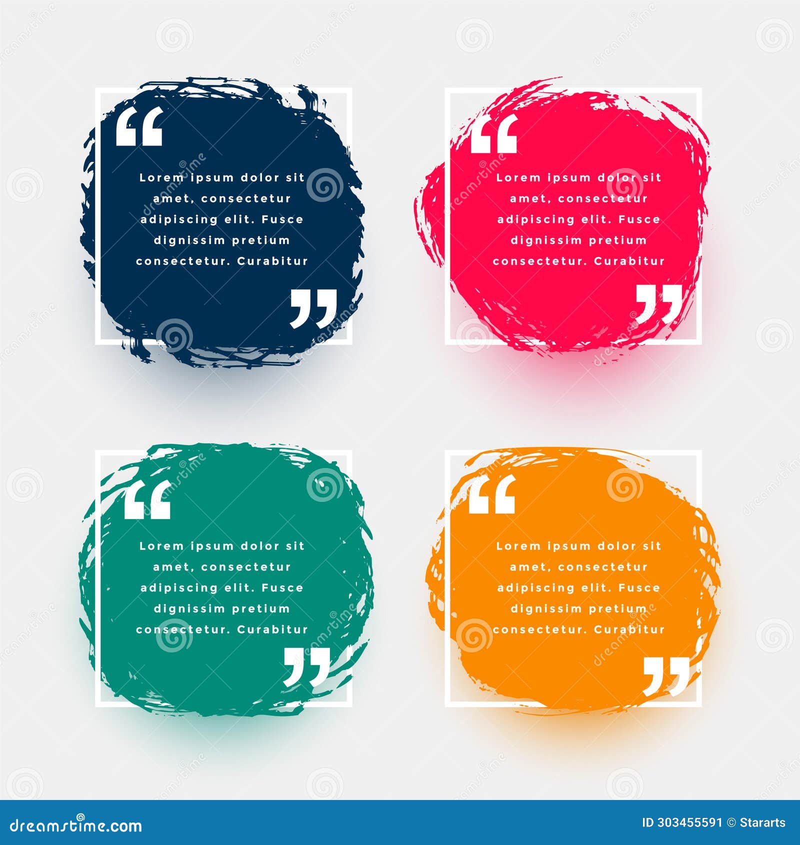 Collection of Double Inverted Comma Mark Template for Web Communication ...