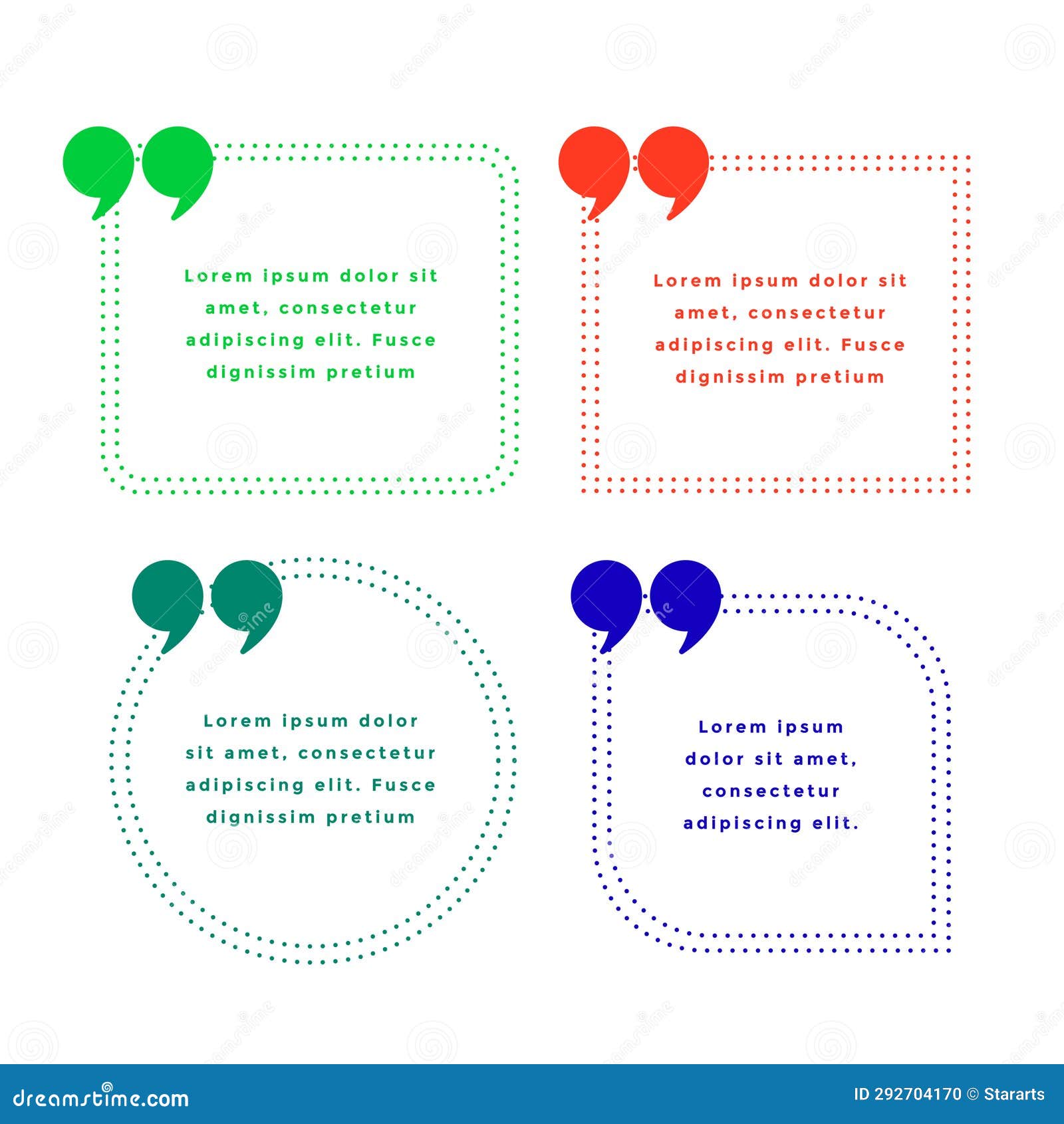 Collection of Double Inverted Comma Mark Template for Web Feedback or ...