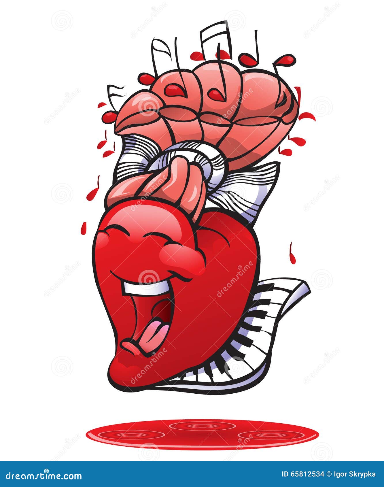 Collection drôle de coeurs illustration de vecteur. Illustration du ...