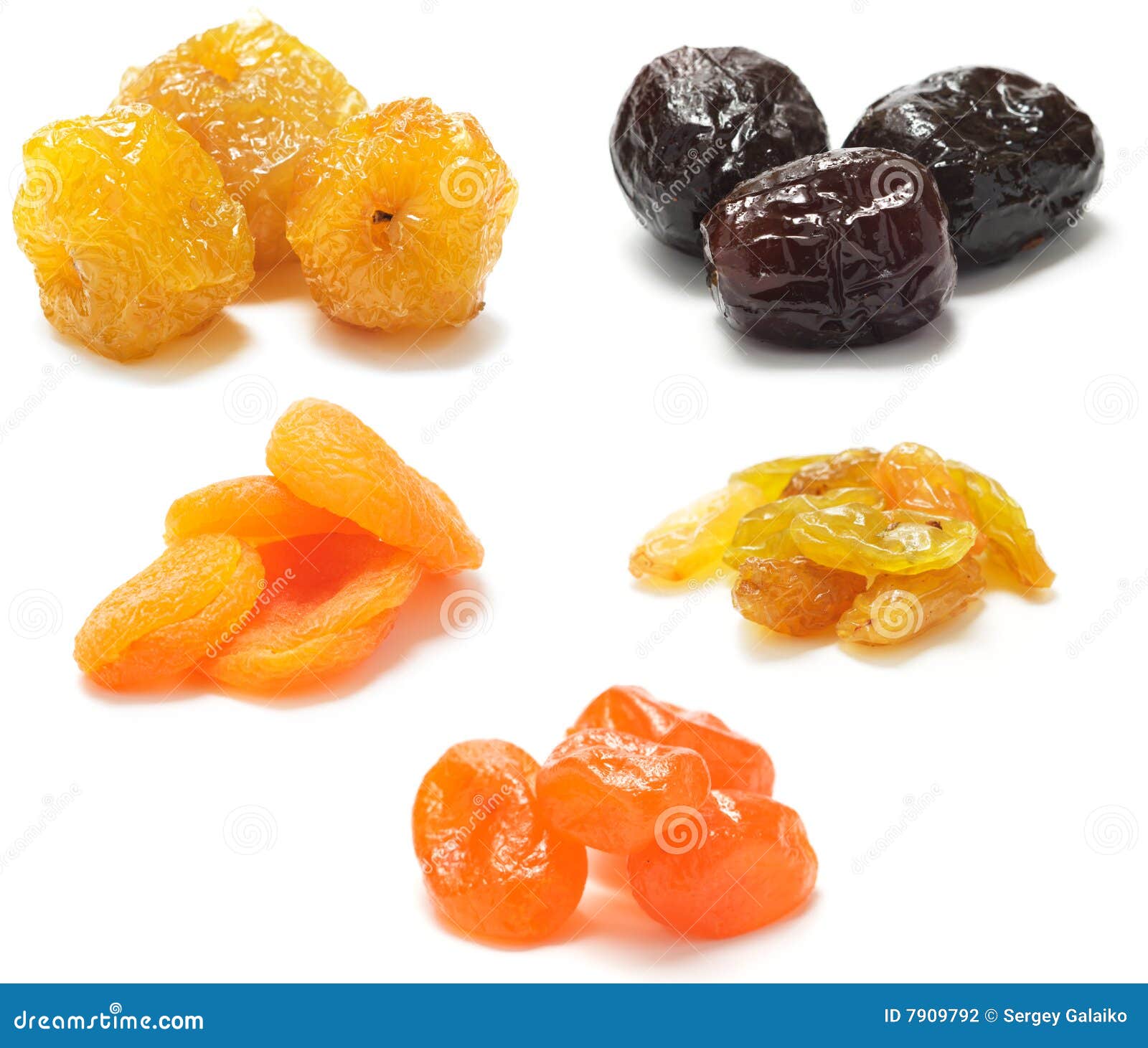A Collection of Dried Fruit Stock Photo - Image of isolated, yellow ...