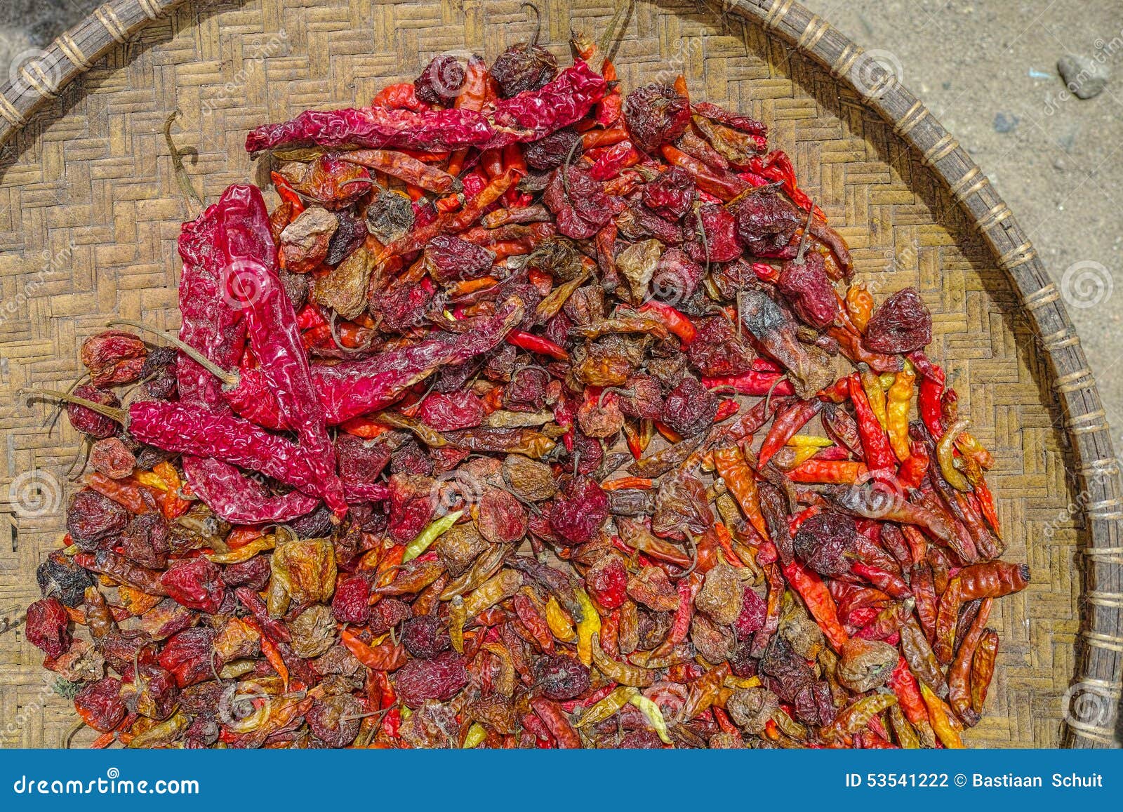 A Collection of Dried Peppers Stock Photo - Image of market, sulawesi ...