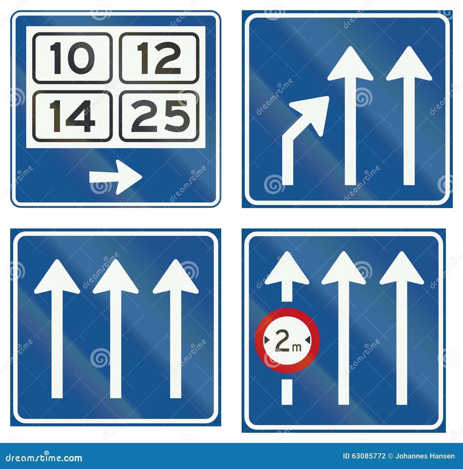 Collection of Dutch Informational Road Signs Stock Illustration ...