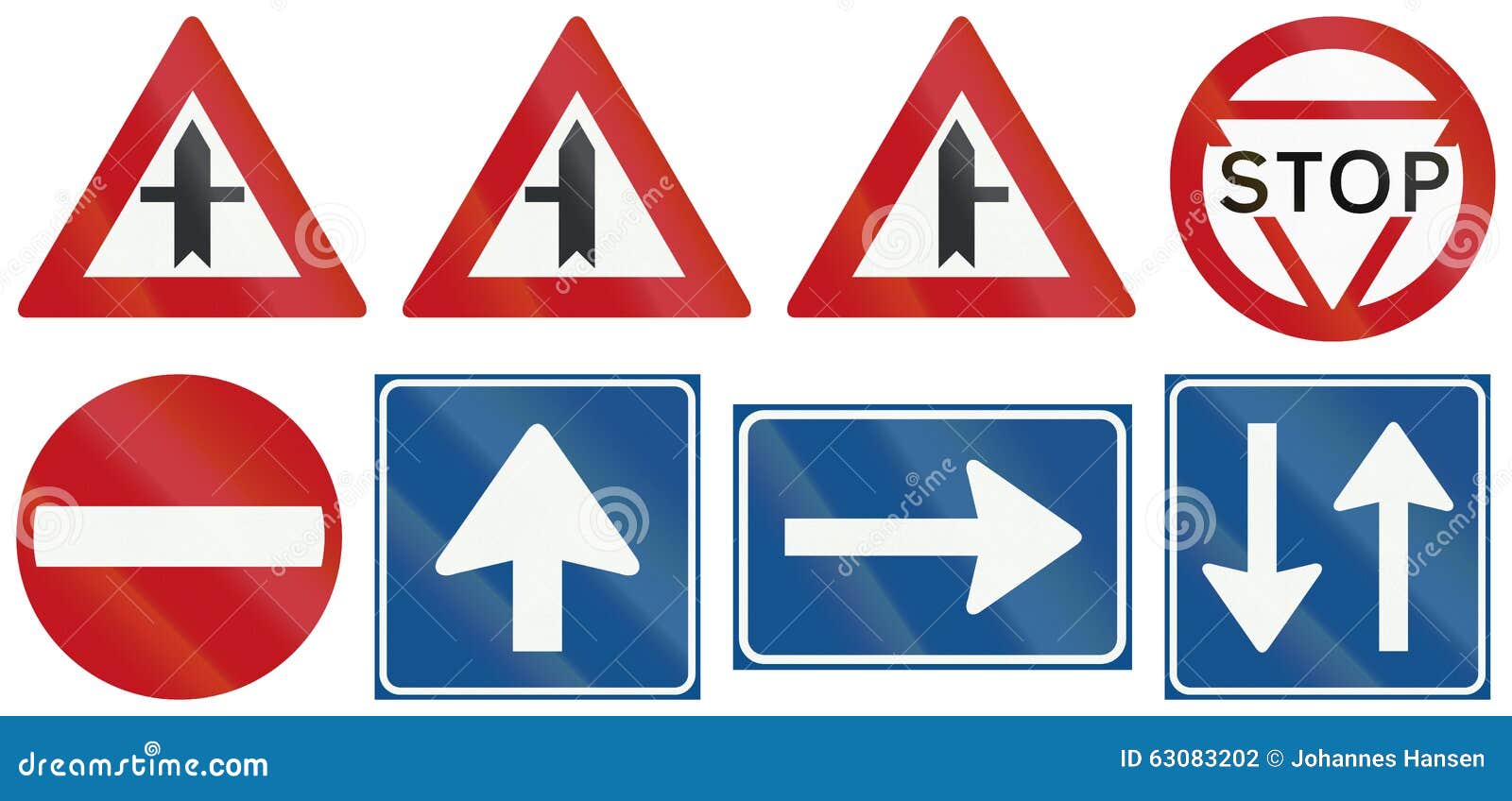 Collection of Dutch Regulatory Road Signs Stock Illustration ...