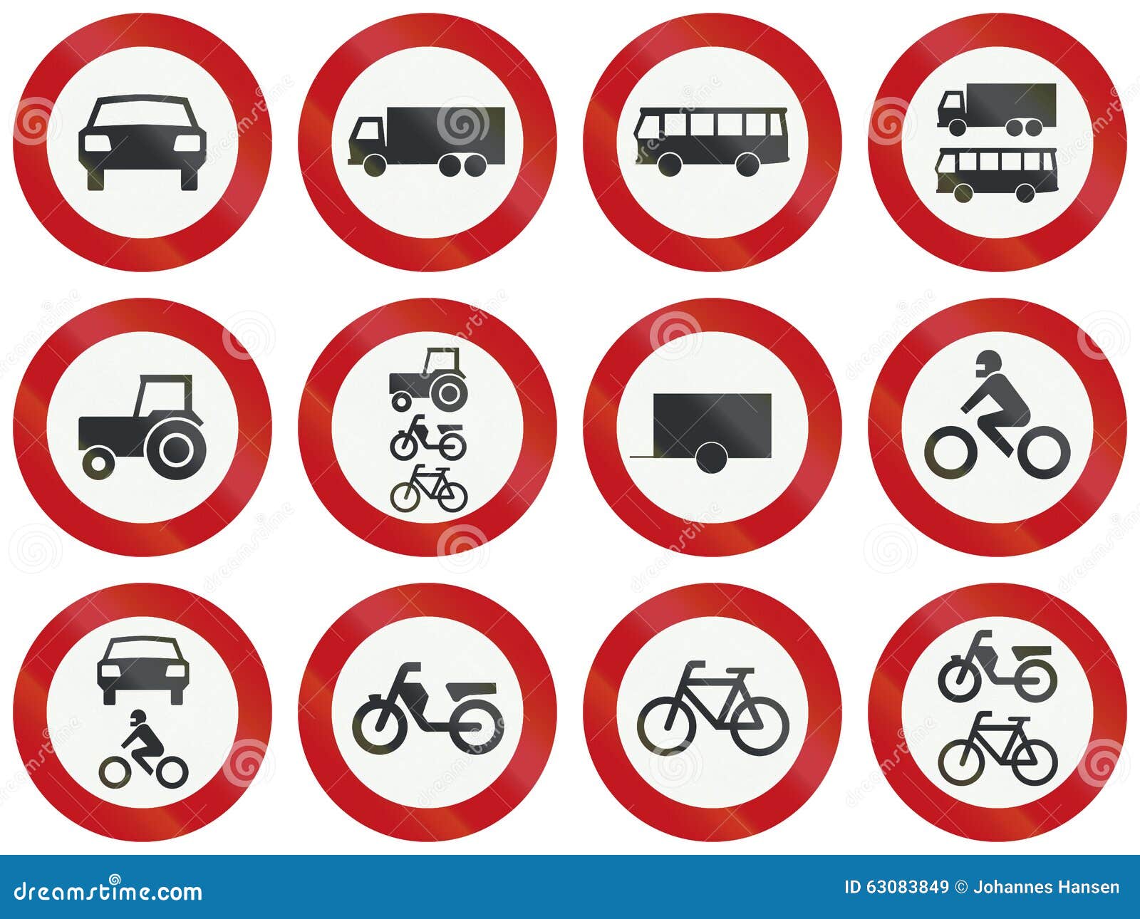 Collection of Dutch Regulatory Road Signs Stock Illustration ...