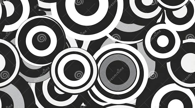 This is a Collection of Dynamic Black and White Circular Patterns that ...