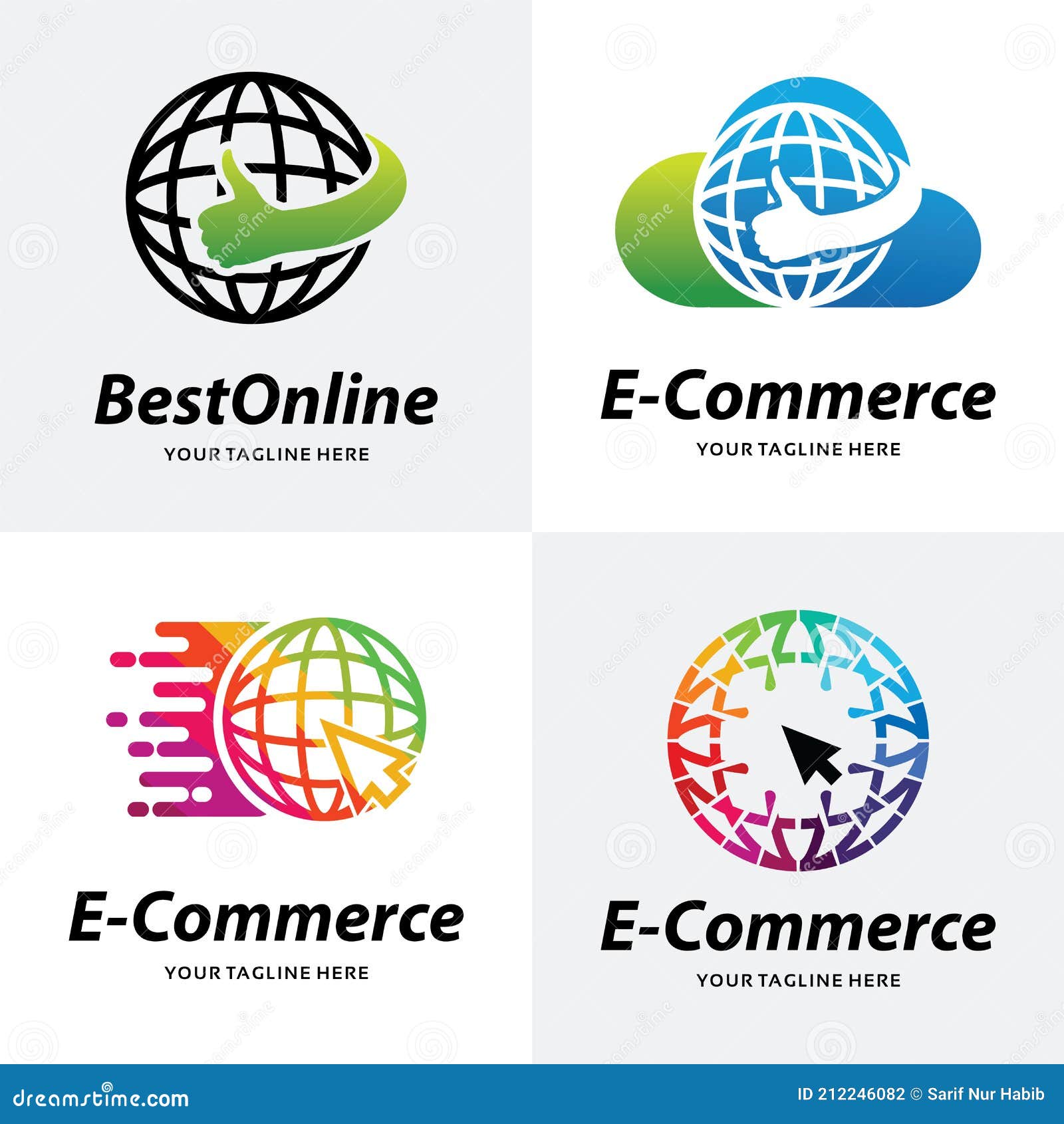 Collection of E-Commerce Shop Logo Template Design Template Stock ...