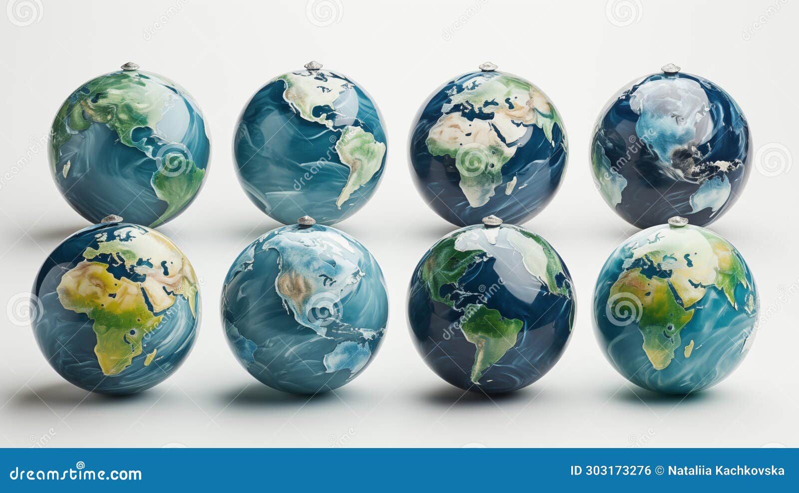 Collection of the Earth Globes Stock Illustration - Illustration of ...