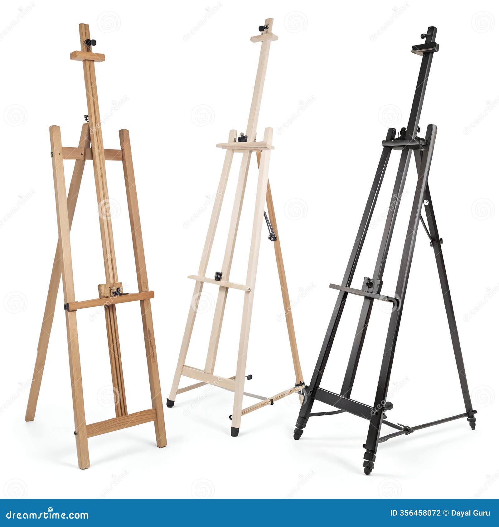 Collection of Easels Art Display and Design Setup Stock Illustration ...