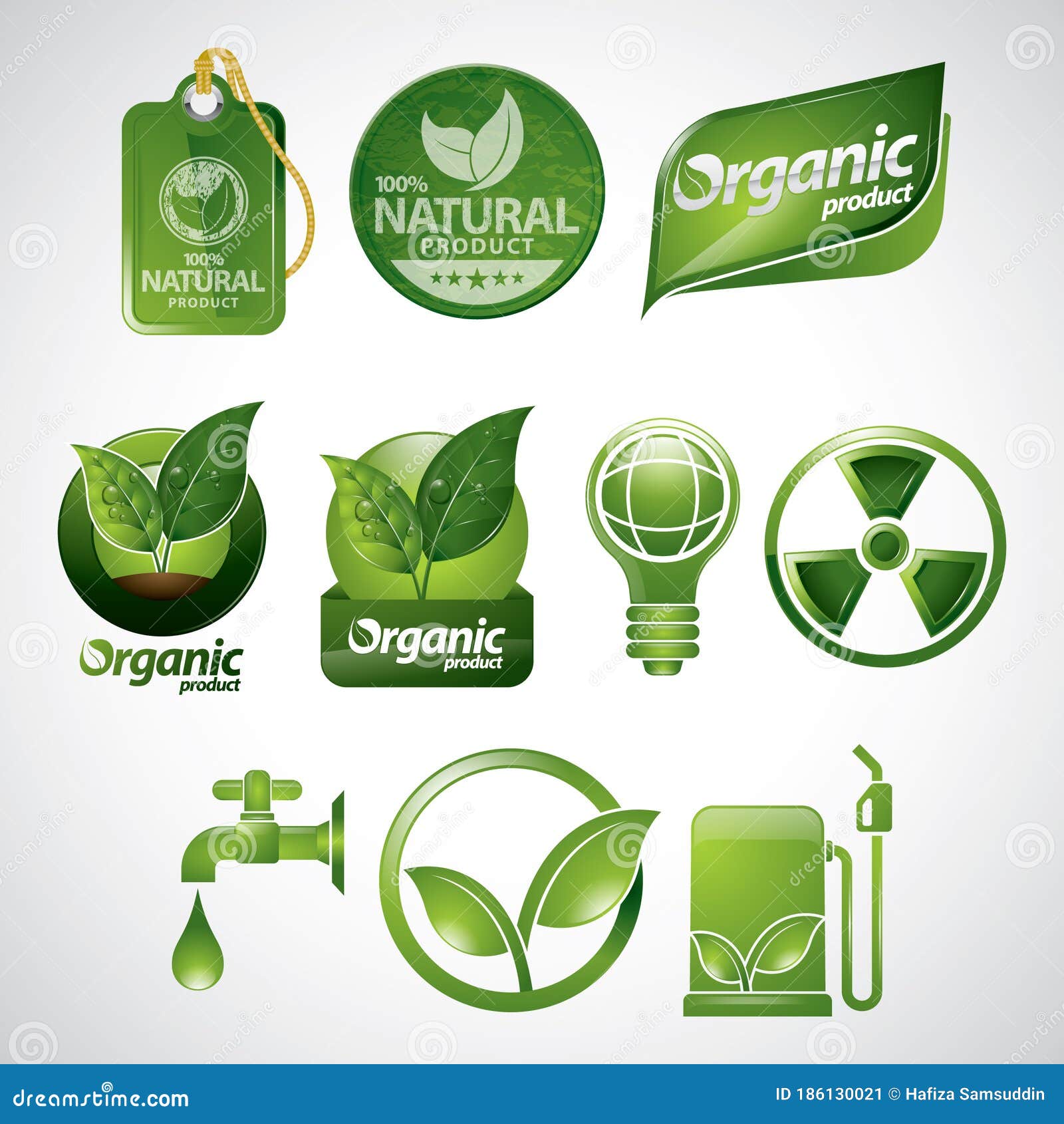 Collection of Eco Icons. Vector Illustration Decorative Design Stock ...