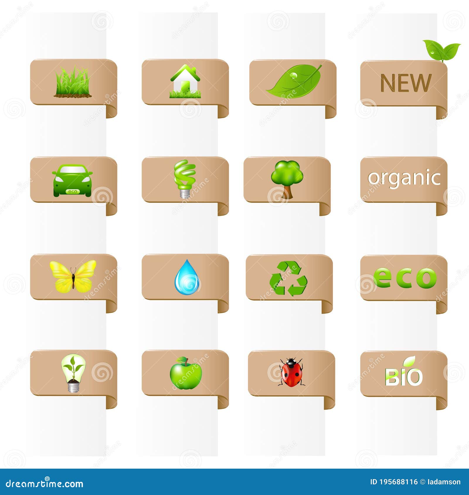 Collection of Ecology Signs Stock Vector - Illustration of green ...