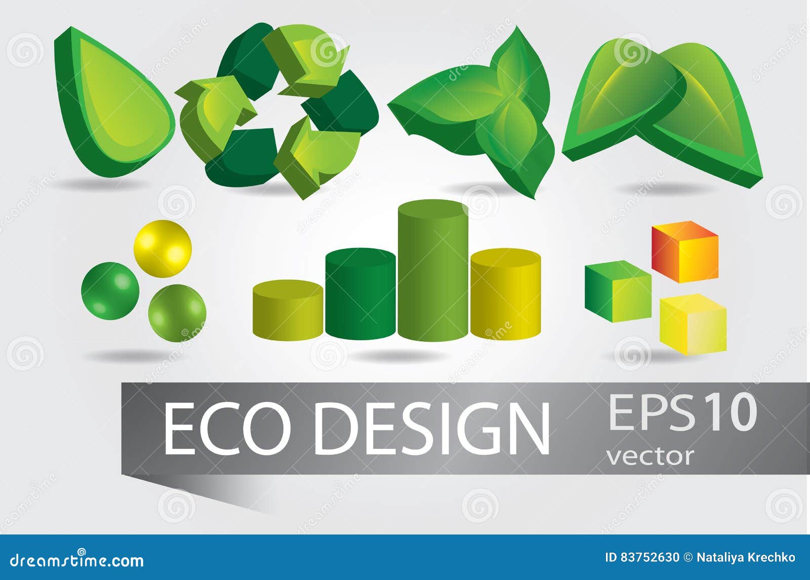 Collection of Ecology Signs Stock Vector - Illustration of element ...