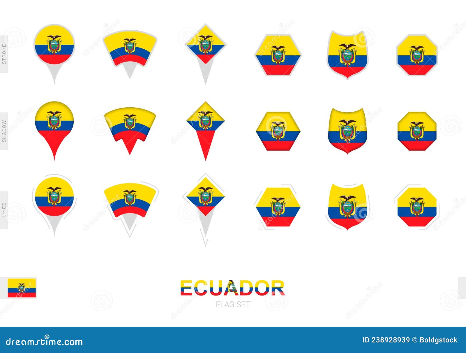 Ecuador Map With Shapes Of Regions. Cartoon Vector | CartoonDealer.com ...