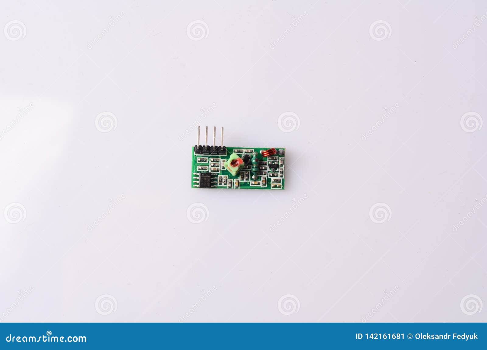 Collection of Electronic Components Isolated in White Stock ...