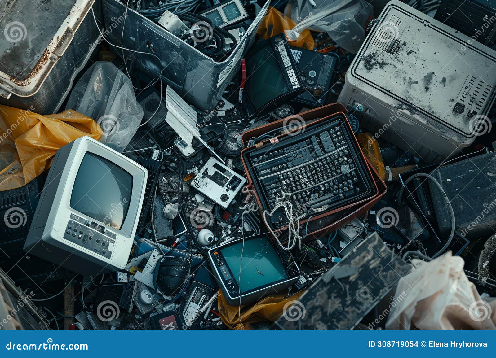 Collection of Electronic Refuse in a Bin, Symbolizing the Challenges of ...