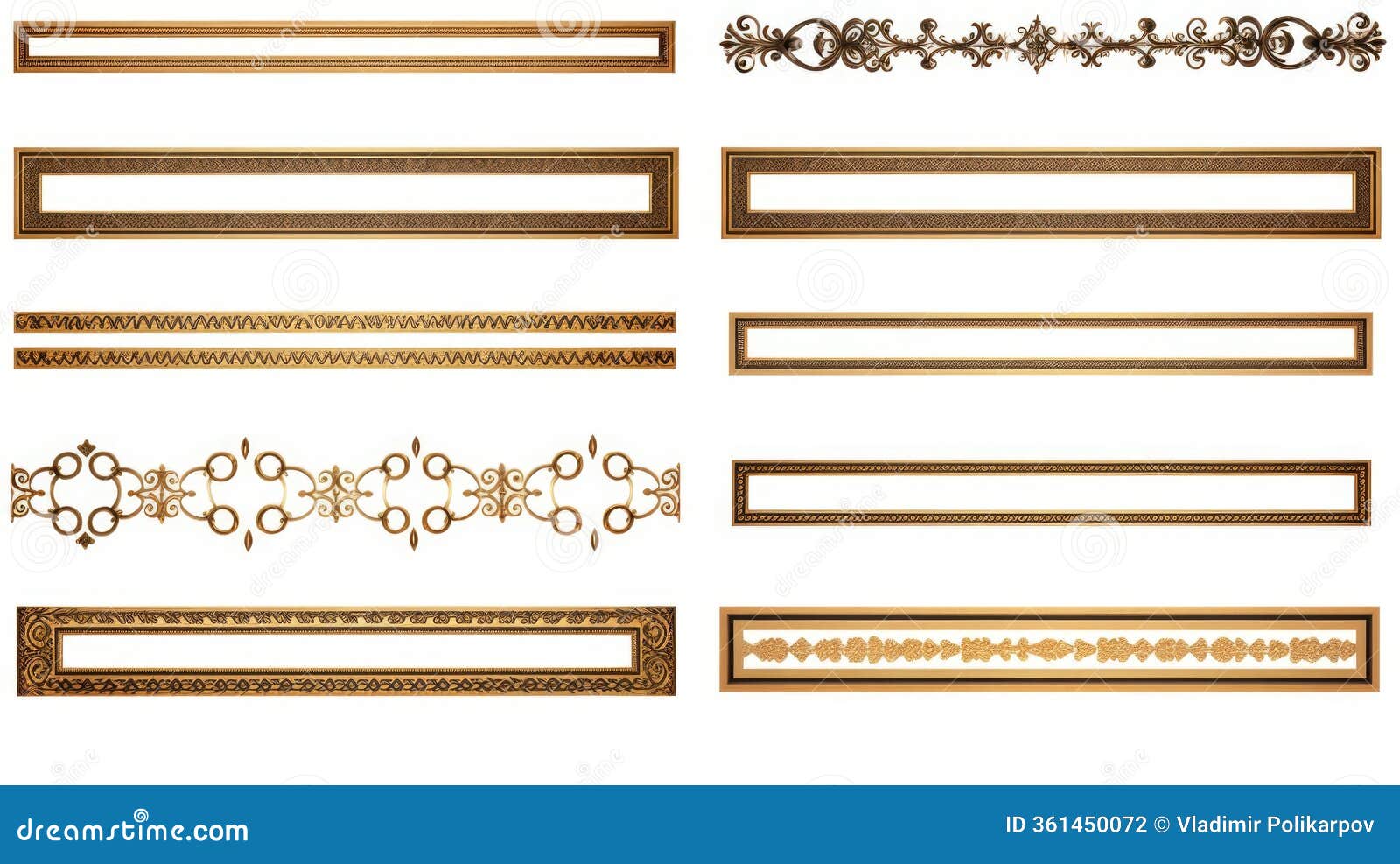 A Collection of Elegant Gold Frames and Borders for Various Design ...