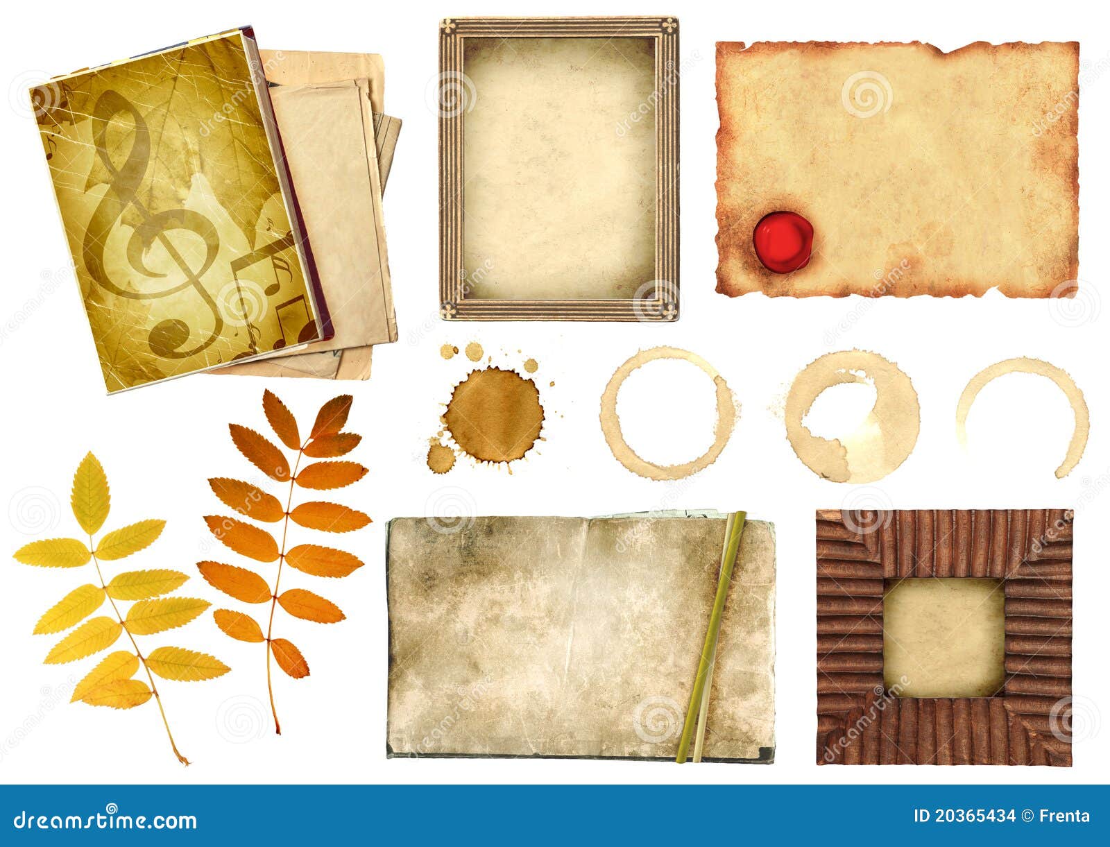 Collection Elements for Scrapbooking Stock Photo - Image of autumn ...