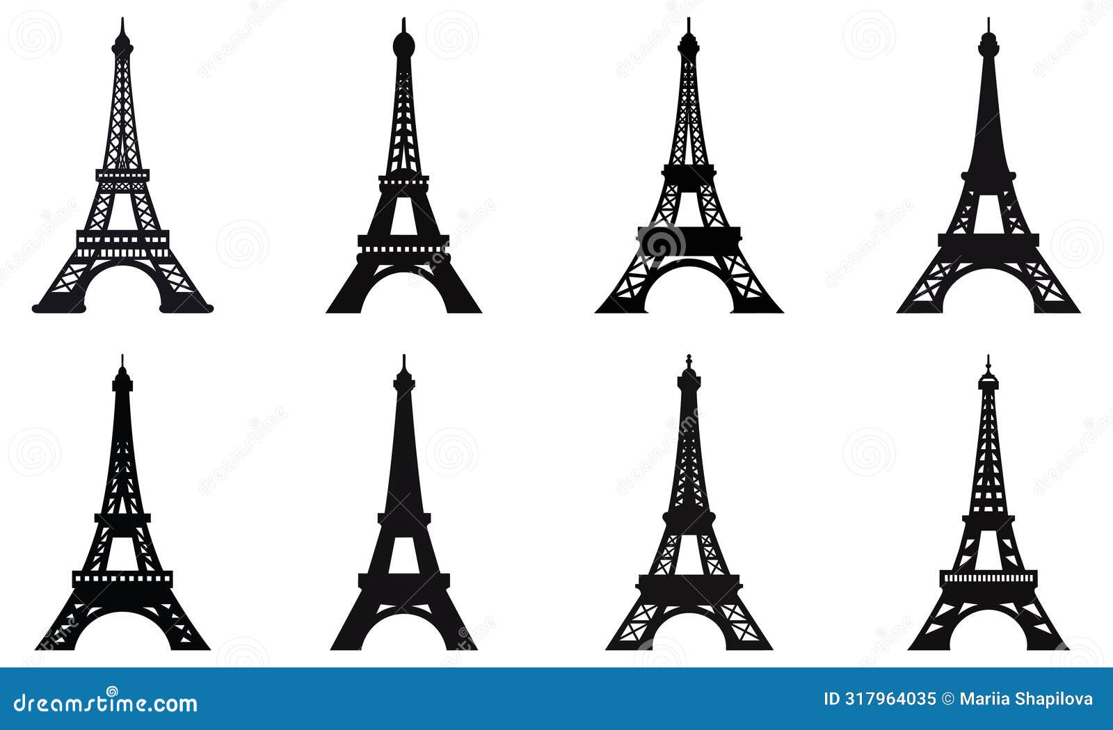Collection of Elf Tower Icons Stock Vector - Illustration of historic ...