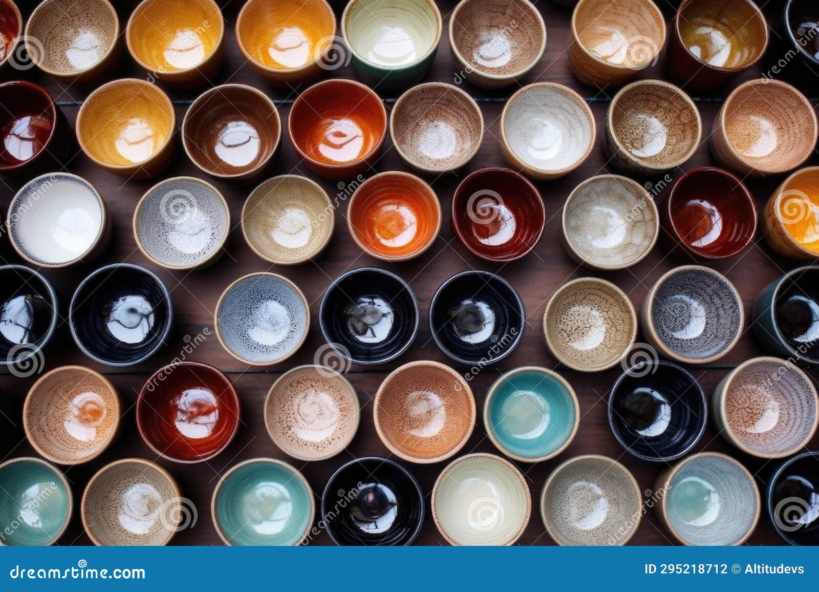 A Collection of Empty Ceramic Tea Cups Stock Photo - Image of ...