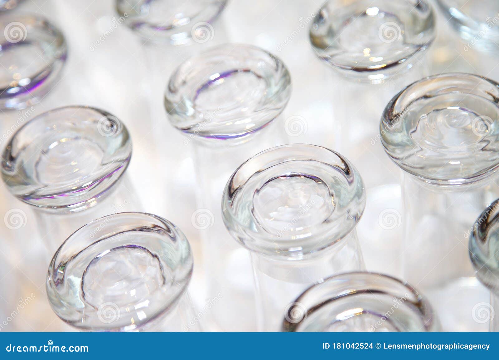 A Collection of Empty Drinking Glasses. Stock Photo - Image of pattern ...