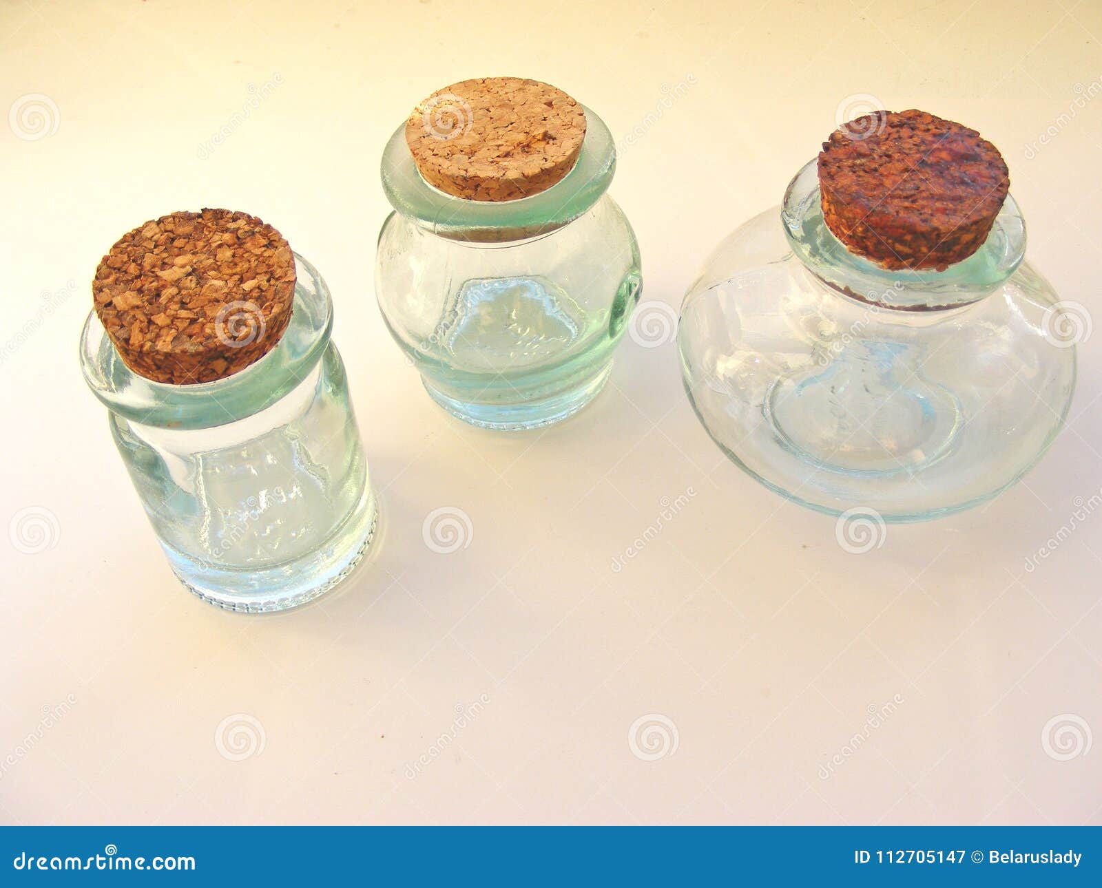 Collection of Empty Jars Isolated on White Background Stock Image ...