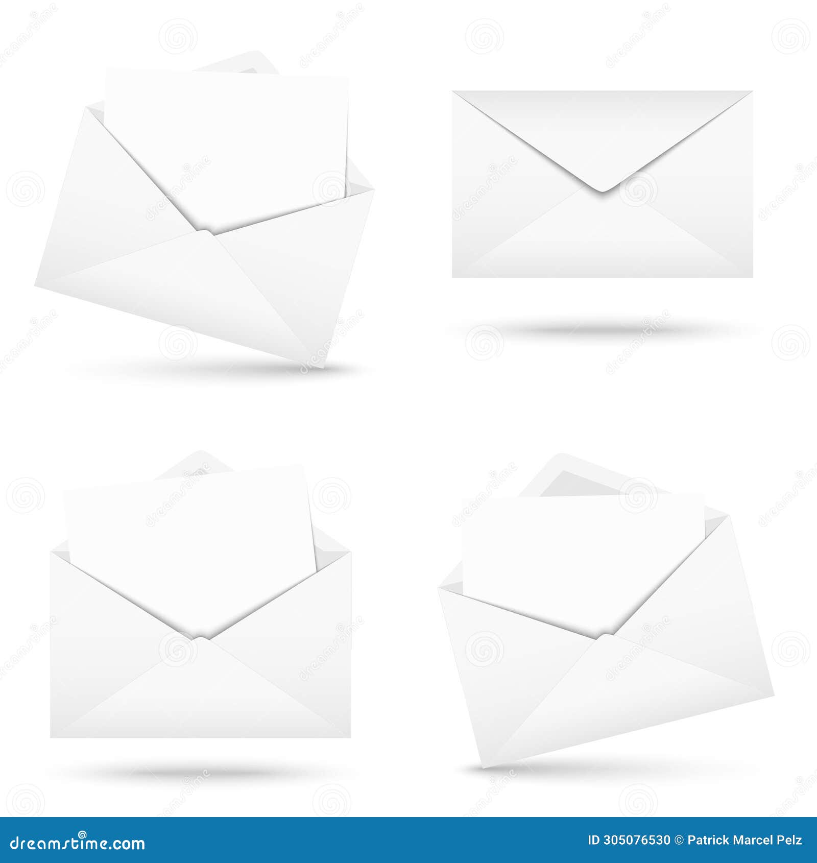 Collection - Envelope with Note Stock Vector - Illustration of blank ...