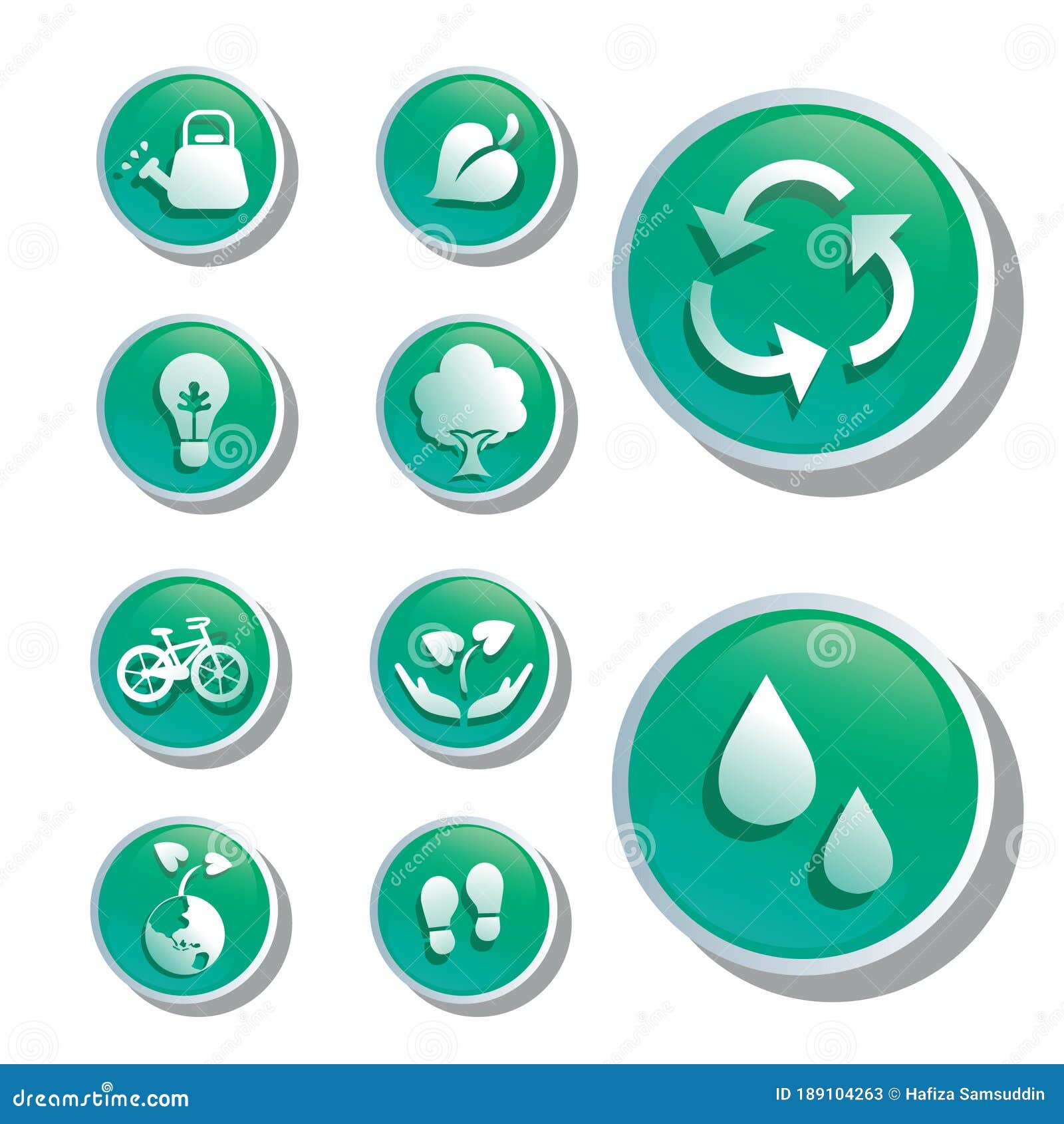 Collection of Environmental Icons. Vector Illustration Decorative ...