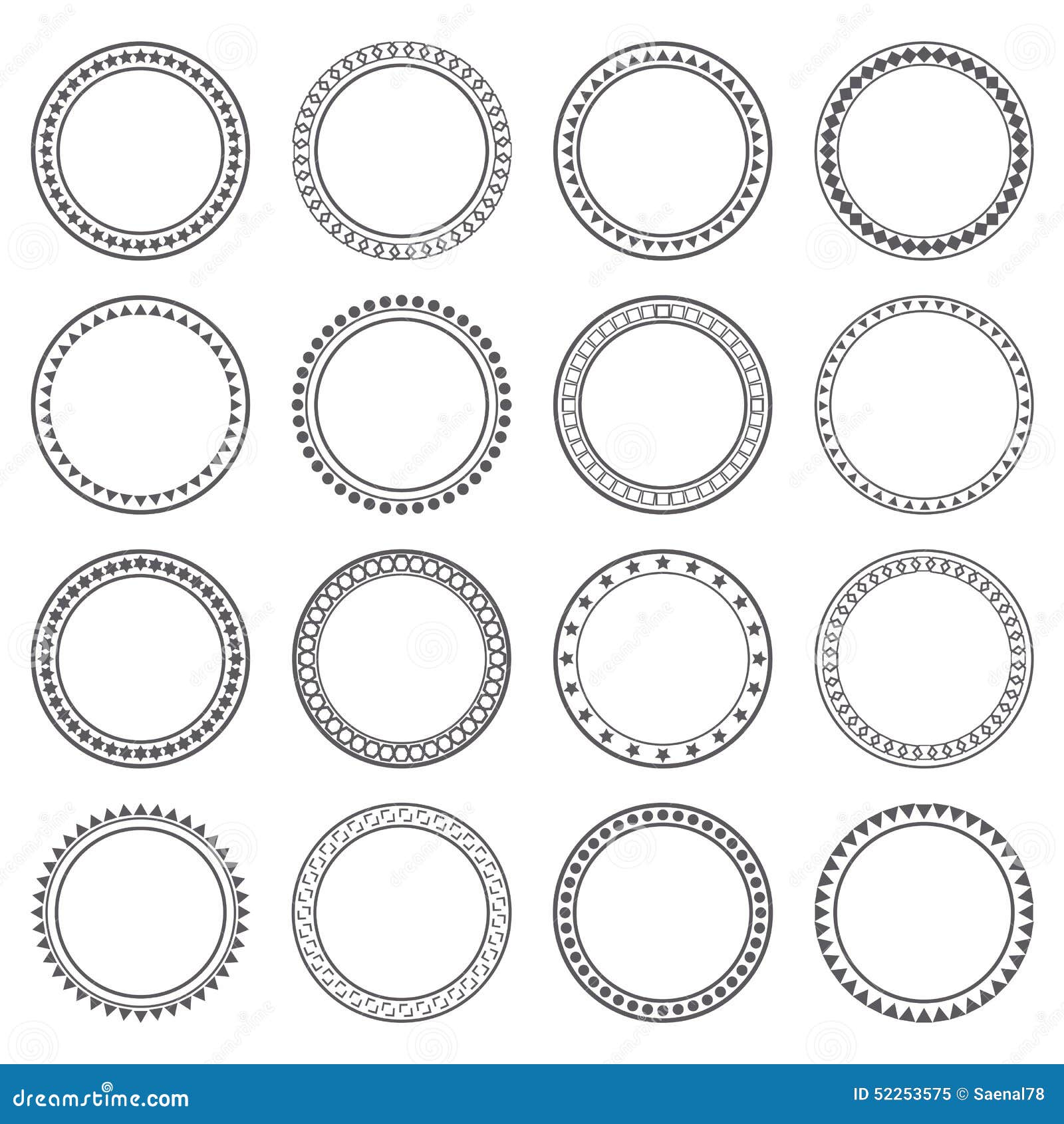 Set Of Decorative Round Frames Vector Illustration | CartoonDealer.com ...