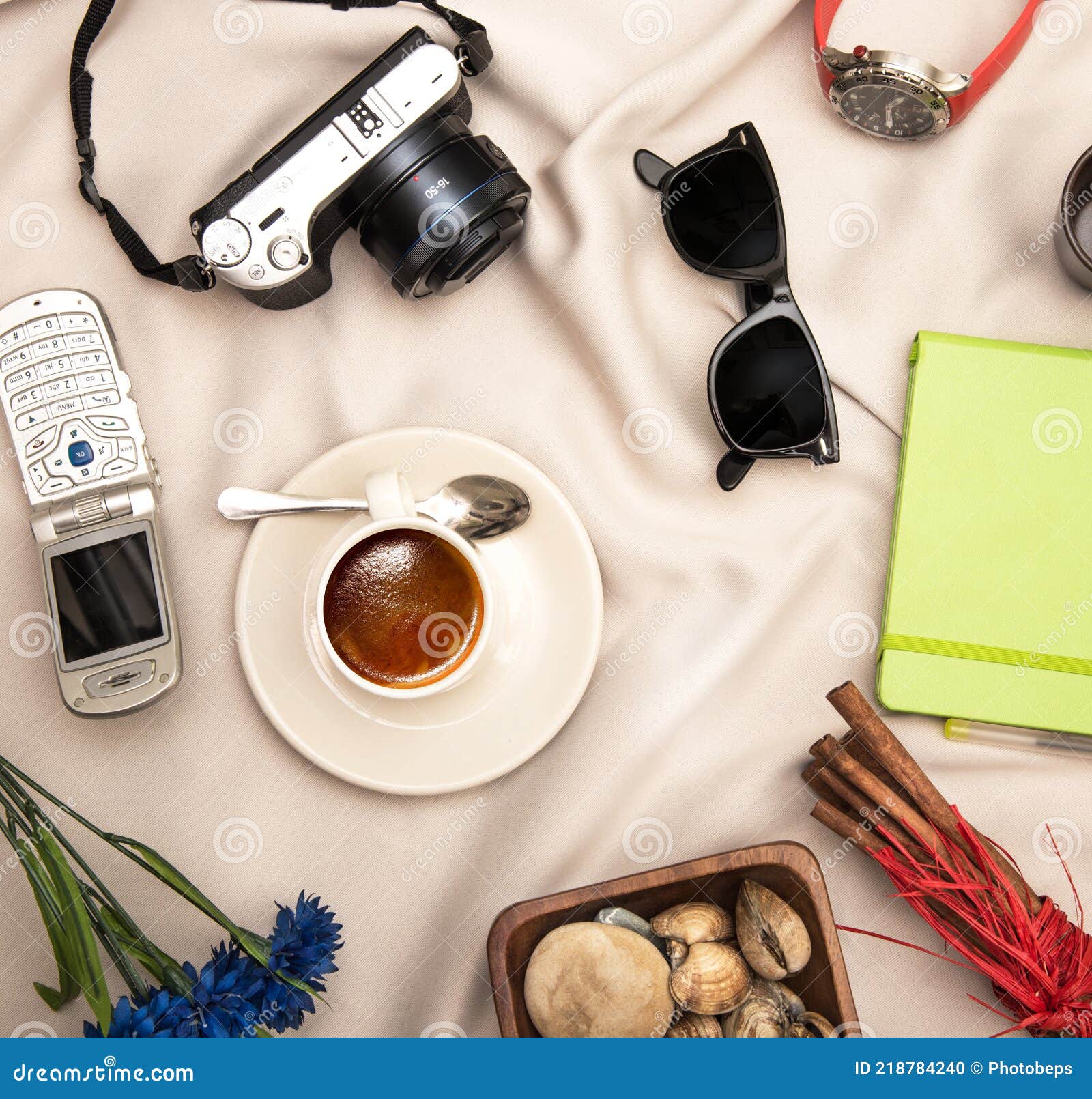 Collection of Everyday Objects Stock Photo - Image of travel, everyday ...