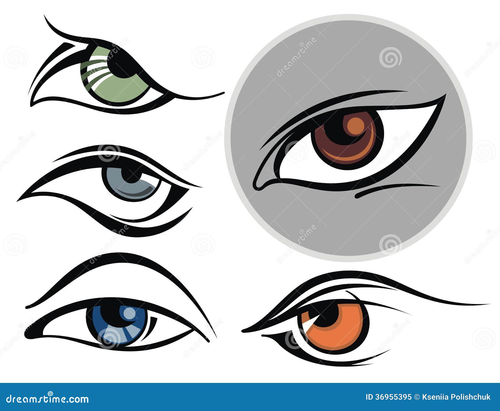 Collection of eye icons stock vector. Illustration of sign - 36955395