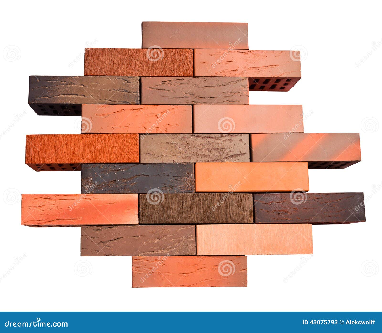 Collection of Facing Bricks Isolated Included Clipping Path Stock Image ...