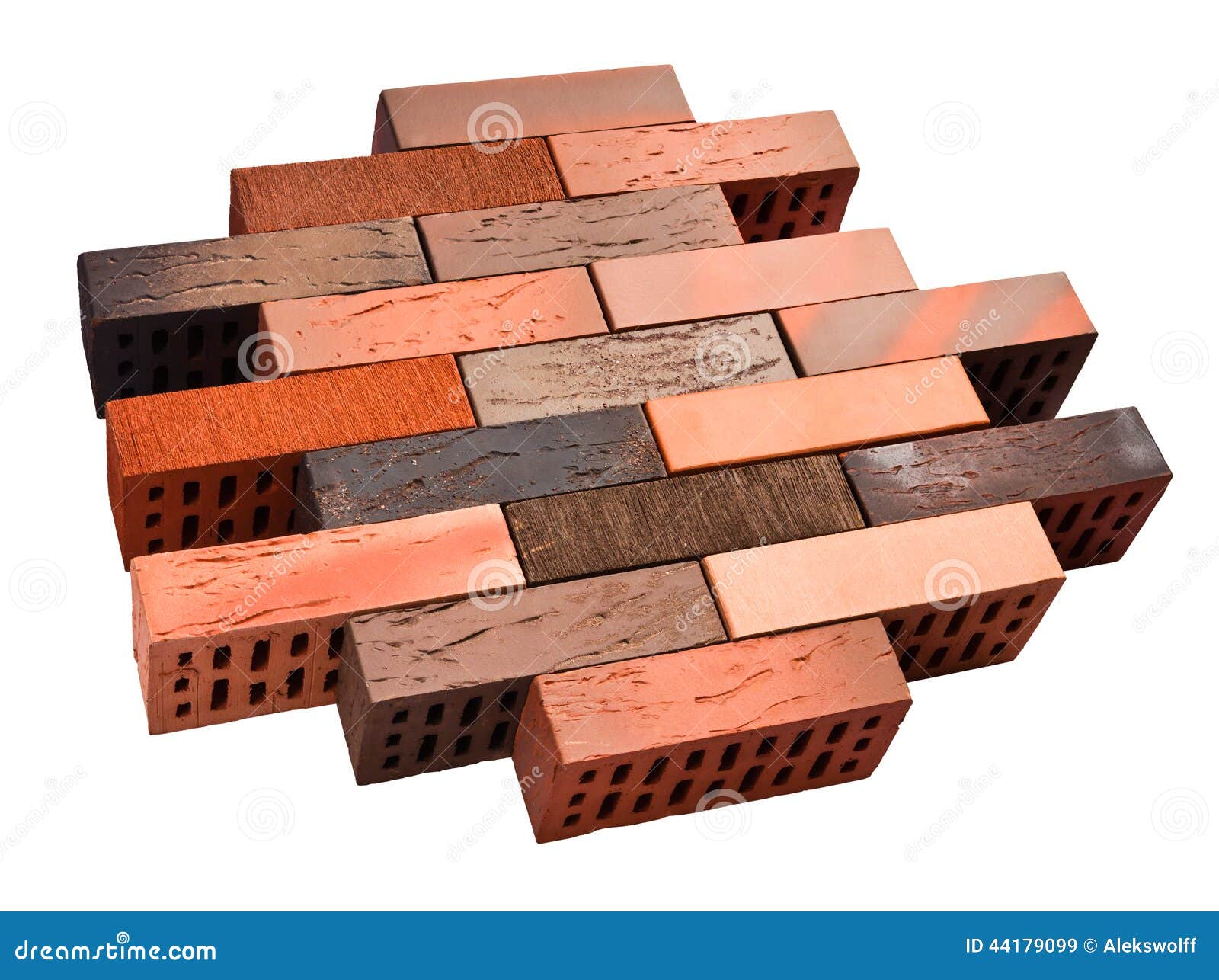 Collection of Facing Bricks Isolated Included Clipping Path Stock Image ...
