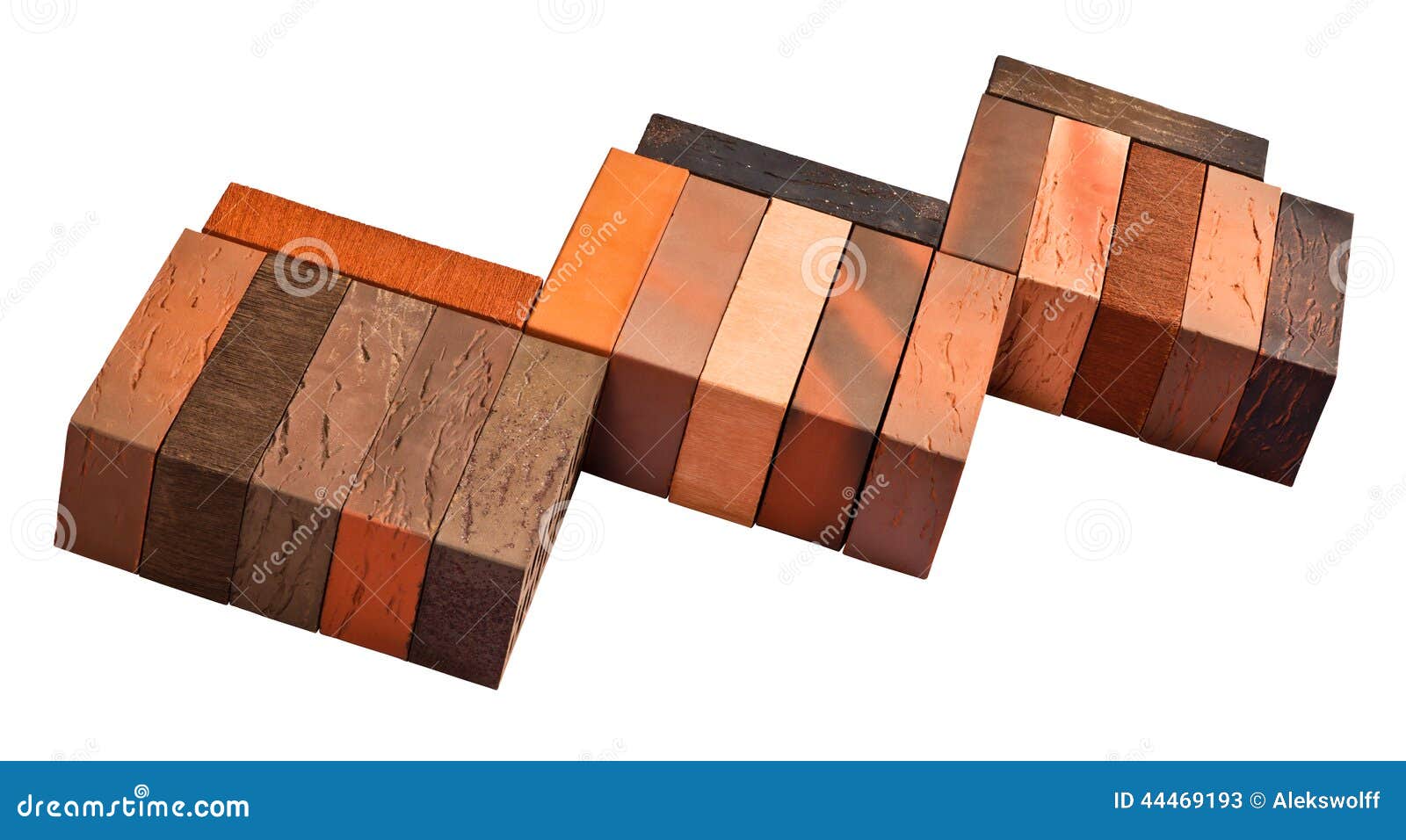 Collection of Facing Bricks Isolated Included Clipping Path Stock Image ...