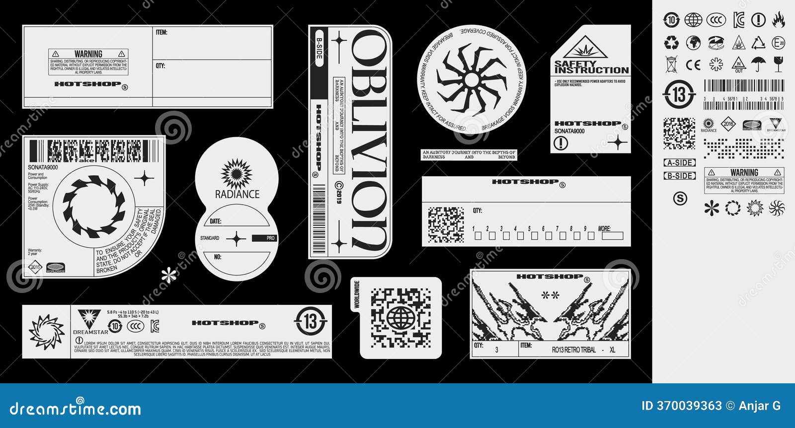 Fake Made Up Logo Collection Vector. Retro Nostalgia Style Logos ...